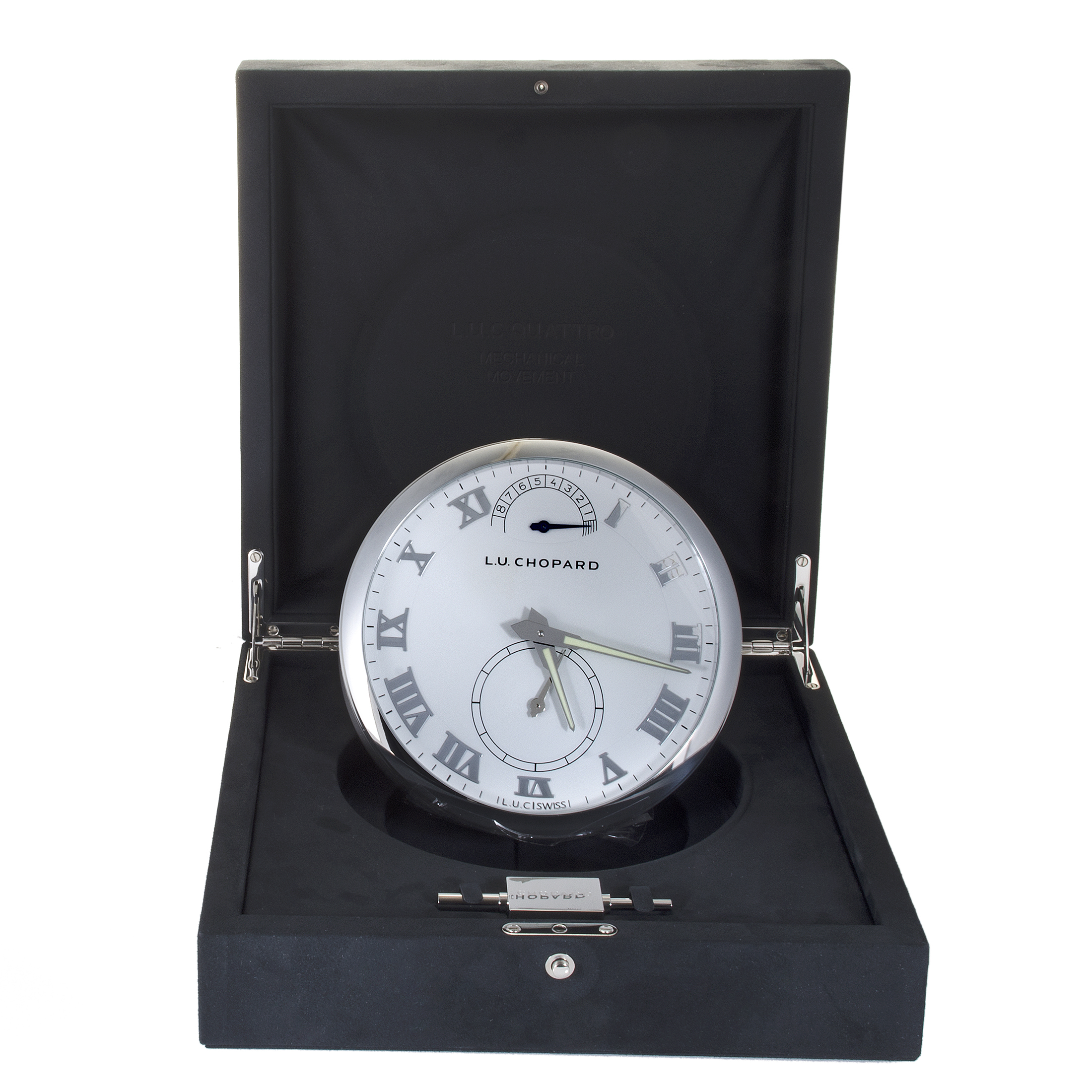 Chopard L.U.C. Quattro Mechanical Table Clock 95020-0082 - 160mm - Ivory - - Manufacturer's Box ...