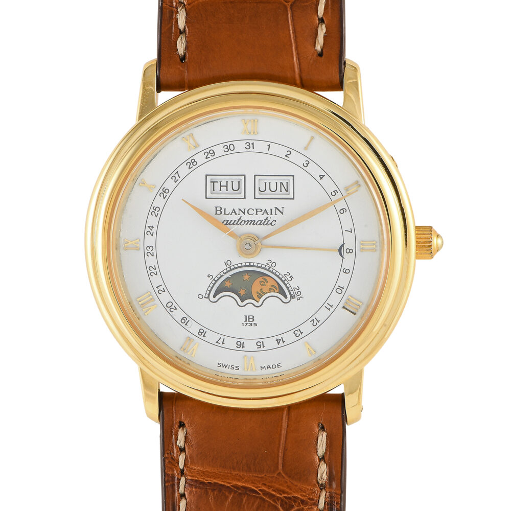 Blancpain Villeret Moon Phase Complete Calendar Watch - 33mm - White