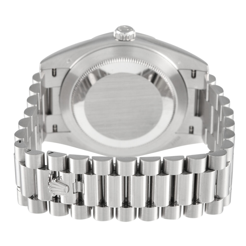 Rolex Day-Date 40 Ice Blue Diagonal Motif Dial Watch 228206 - 40mm ...