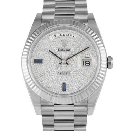 Rolex Day-Date 40 Diamond Pave White Gold Watch 228239 - 40mm - Diamond ...