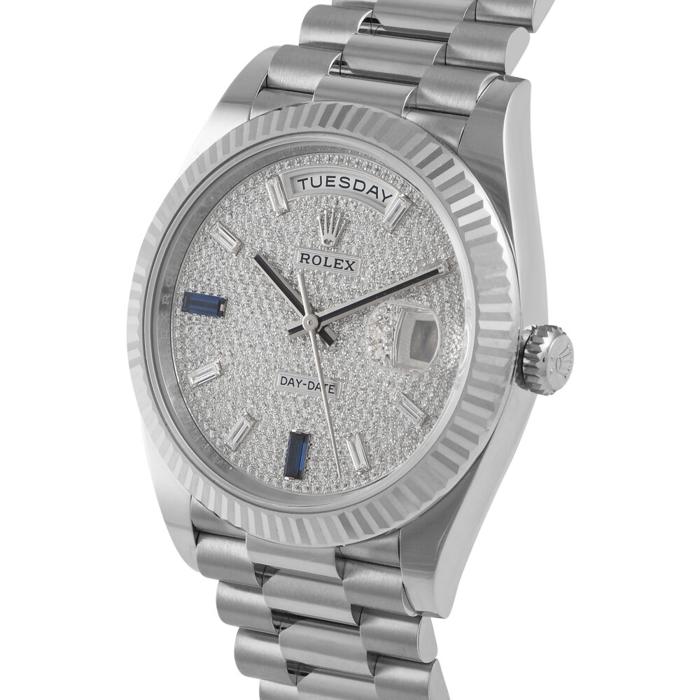 Rolex Day-Date 40 Diamond Pave White Gold Watch 228239 - 40mm - Diamond ...