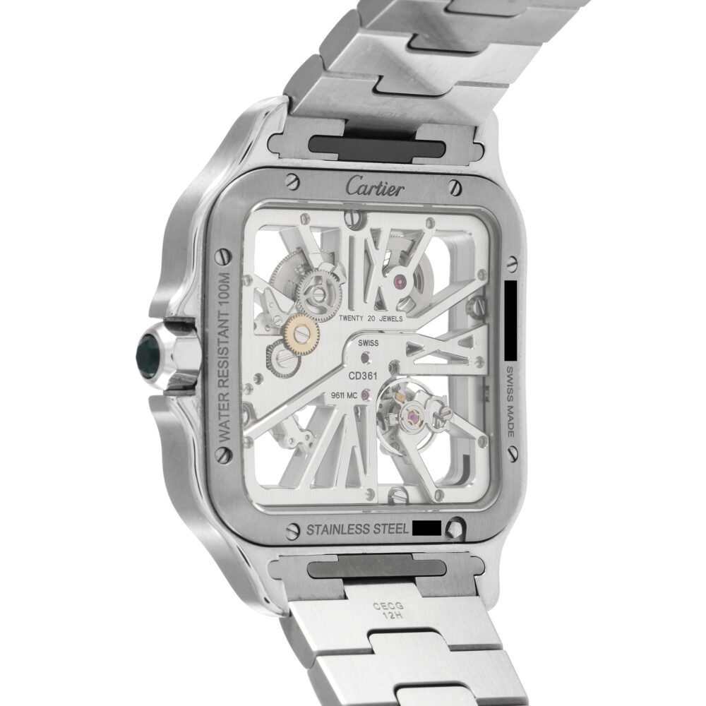 Cartier Santos de Cartier Green Skeleton Watch WHSA0028 - 39.8mm ...