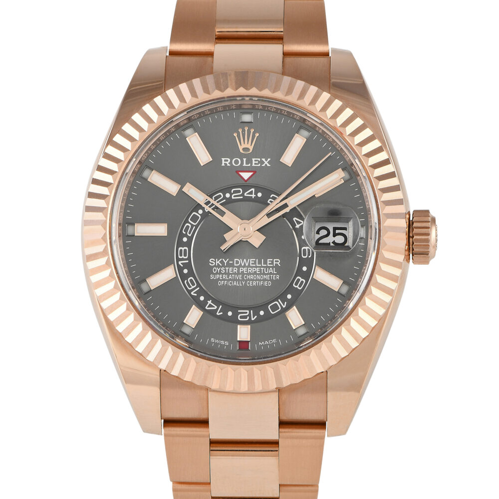 Rolex Sky-Dweller Everose Gold Watch 326935 - 42mm - Slate - 2021