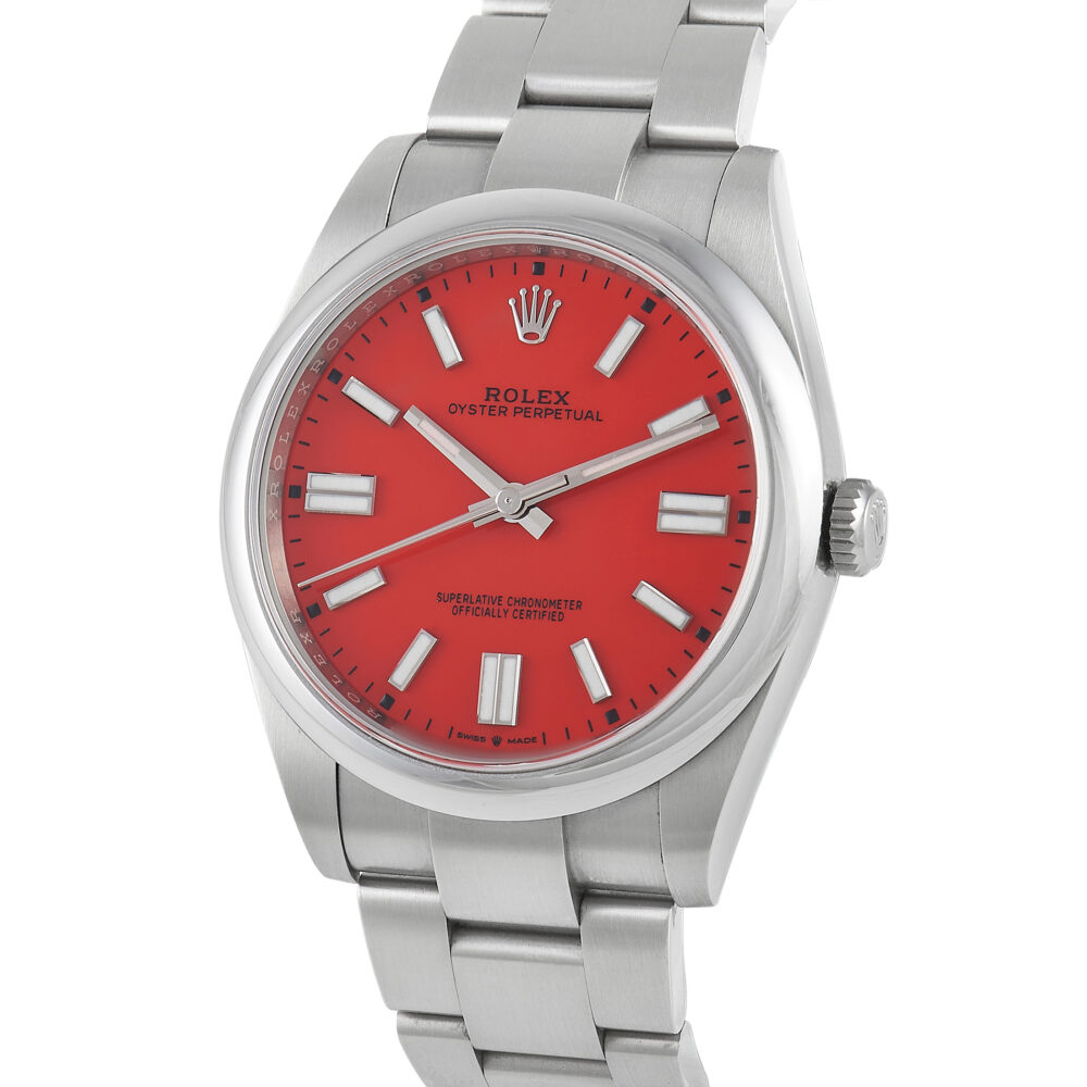 Rolex Oyster Perpetual 41 Coral Red Dial Watch 124300 - 41mm - Red - 2021
