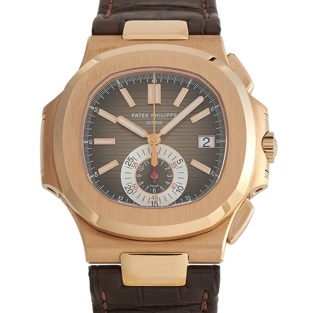 Patek Philippe Nautilus Chronograph Watch 5980R-001 - 40.5mm - Brown ...
