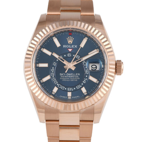 Rolex Sky-Dweller 18K Everose Gold Watch 336935 - 42mm - Blue - 2023