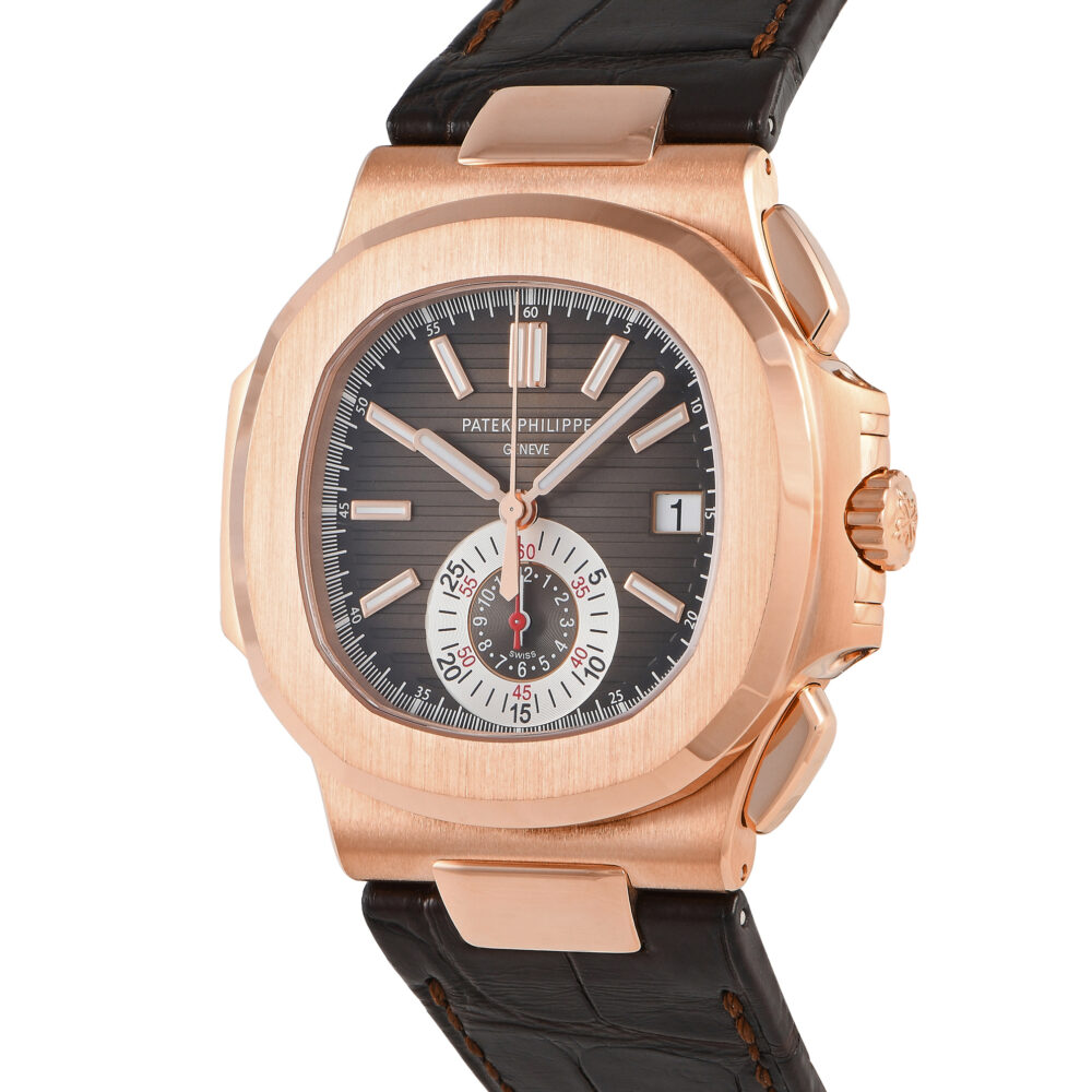 Patek Philippe Nautilus Chronograph Watch 5980R-001 - 40.5mm - Brown ...