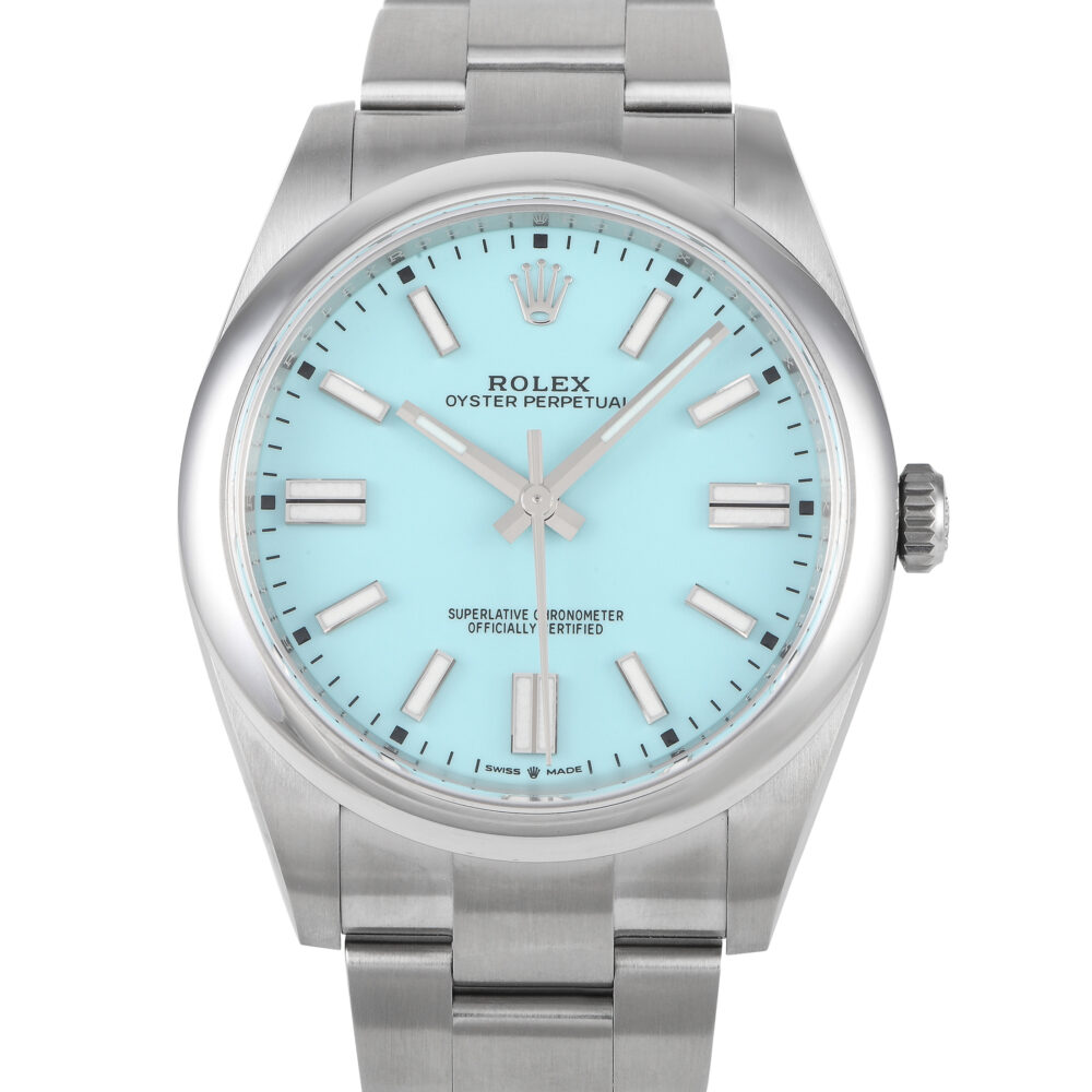 Rolex Oyster Perpetual 41 Turquoise Dial Khanjar Watch 124300-0006 ...