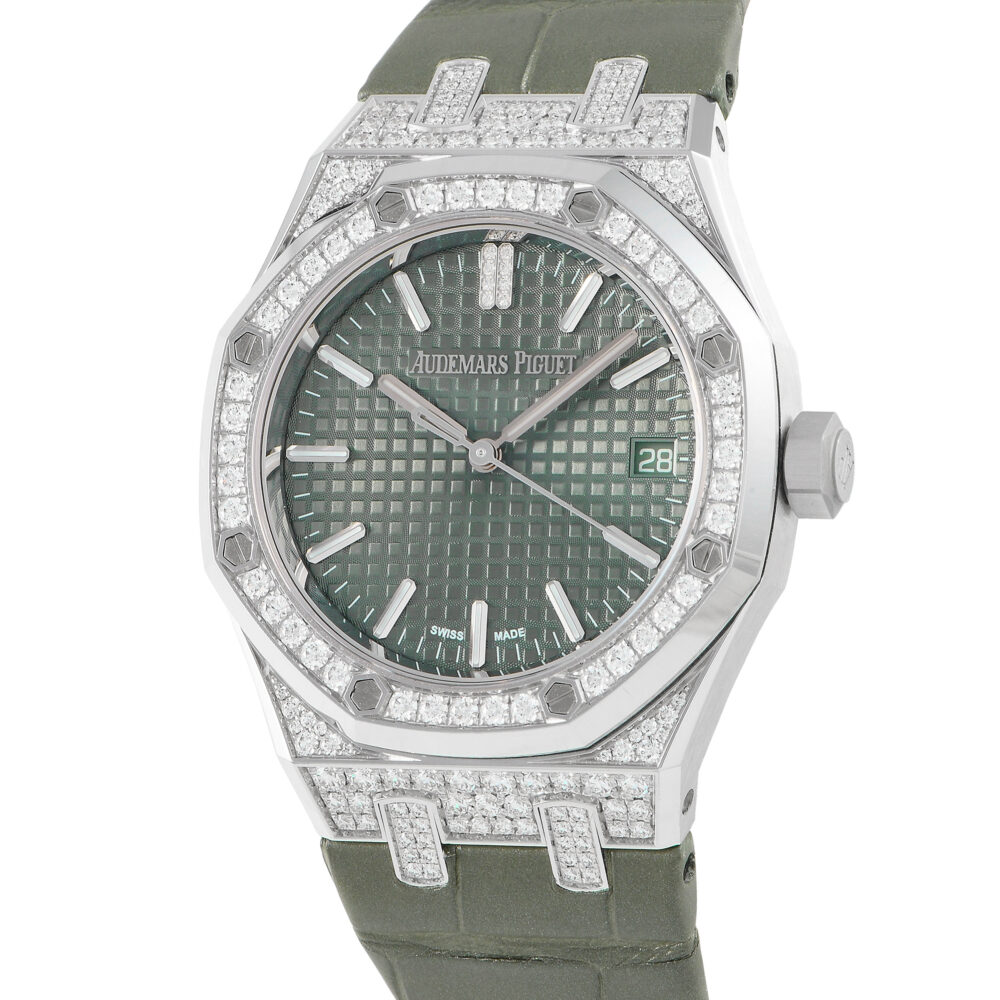 Audemars Piguet Royal Oak Diamond Watch 15551BC.ZZ.D405CR.01 - 37mm ...