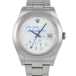 Rolex Datejust "Who Cares I'm Already Late" Custom Dial Watch 116300 ...