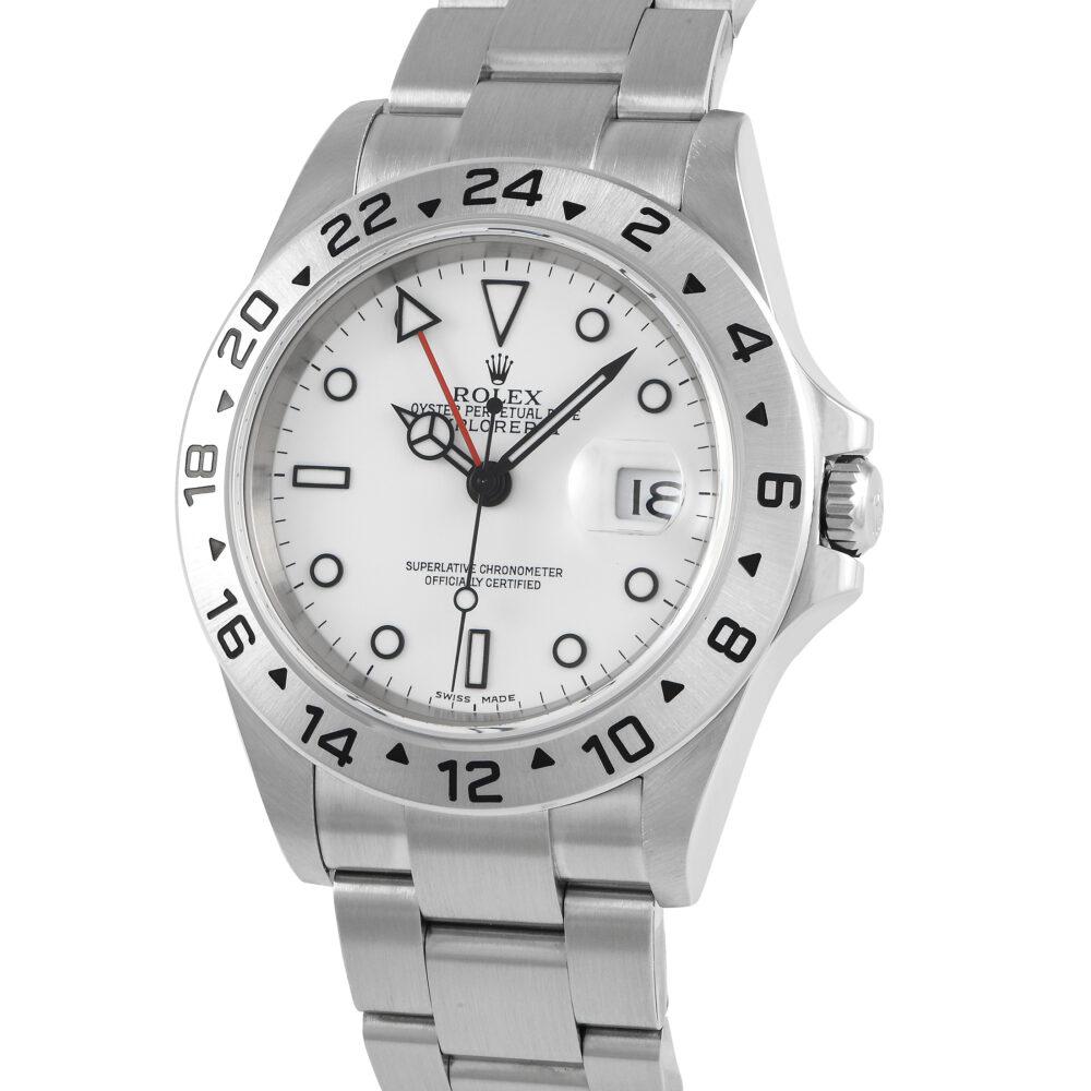Rolex Explorer White Dial Watch 16570 - 40mm - White - 2005