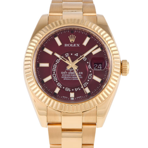 Rolex Sky-Dweller Asprey Piece Unique Burgundy Watch 326933 - 42 mm ...