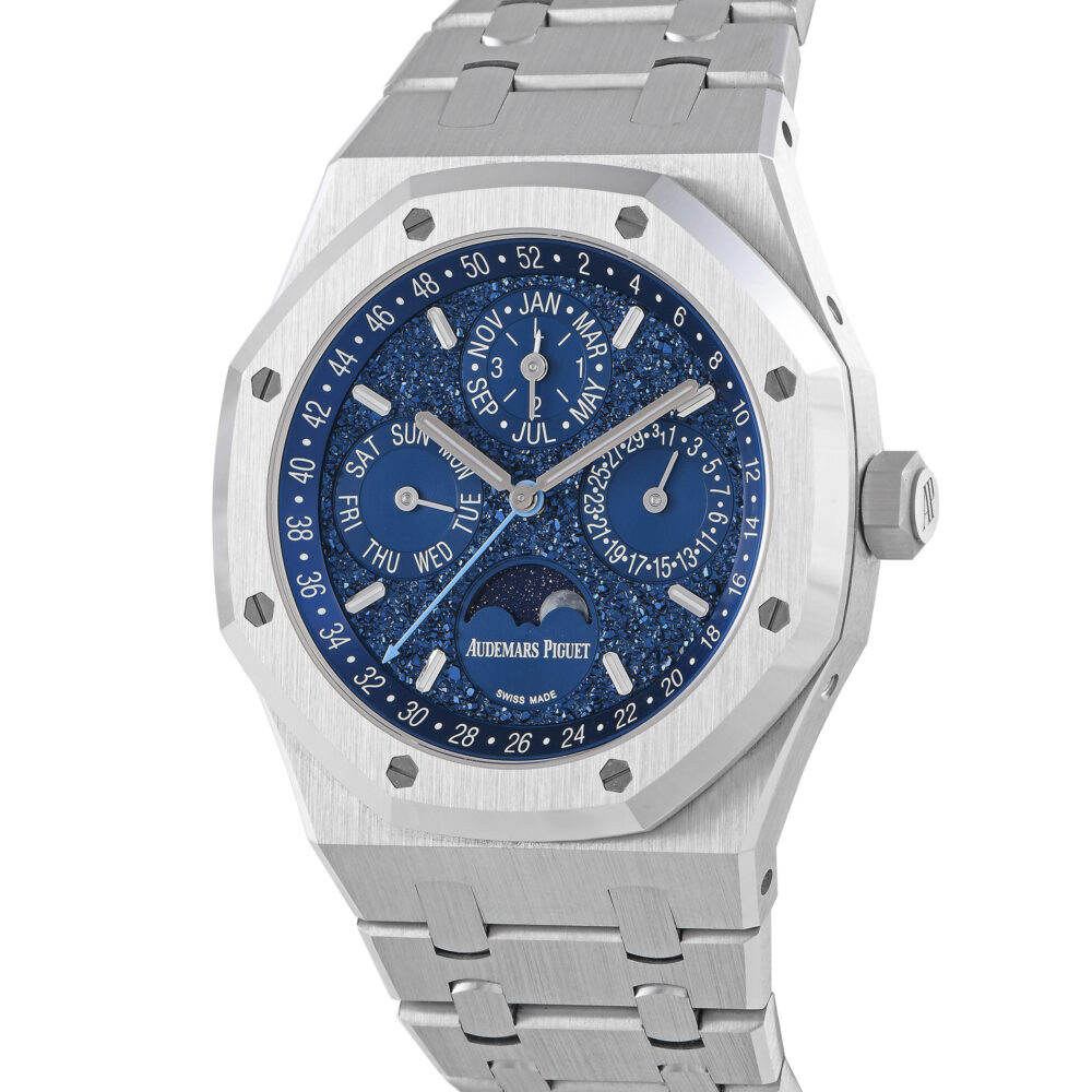 Audemars Piguet Royal Oak Perpetual Calendar Blue Ceramic Watch 26579cs ...