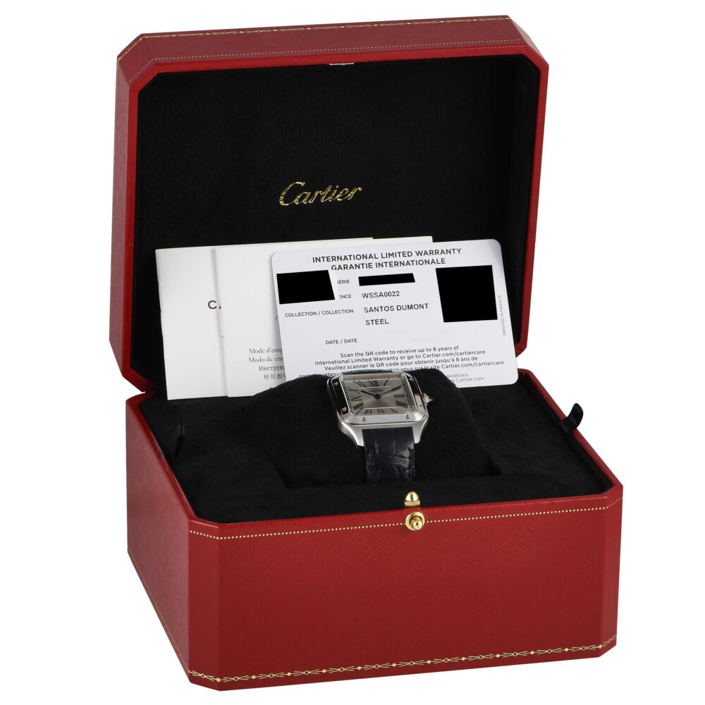 Cartier Santos-Dumont Watch WSSA0085 - 43.5 mm - Silver