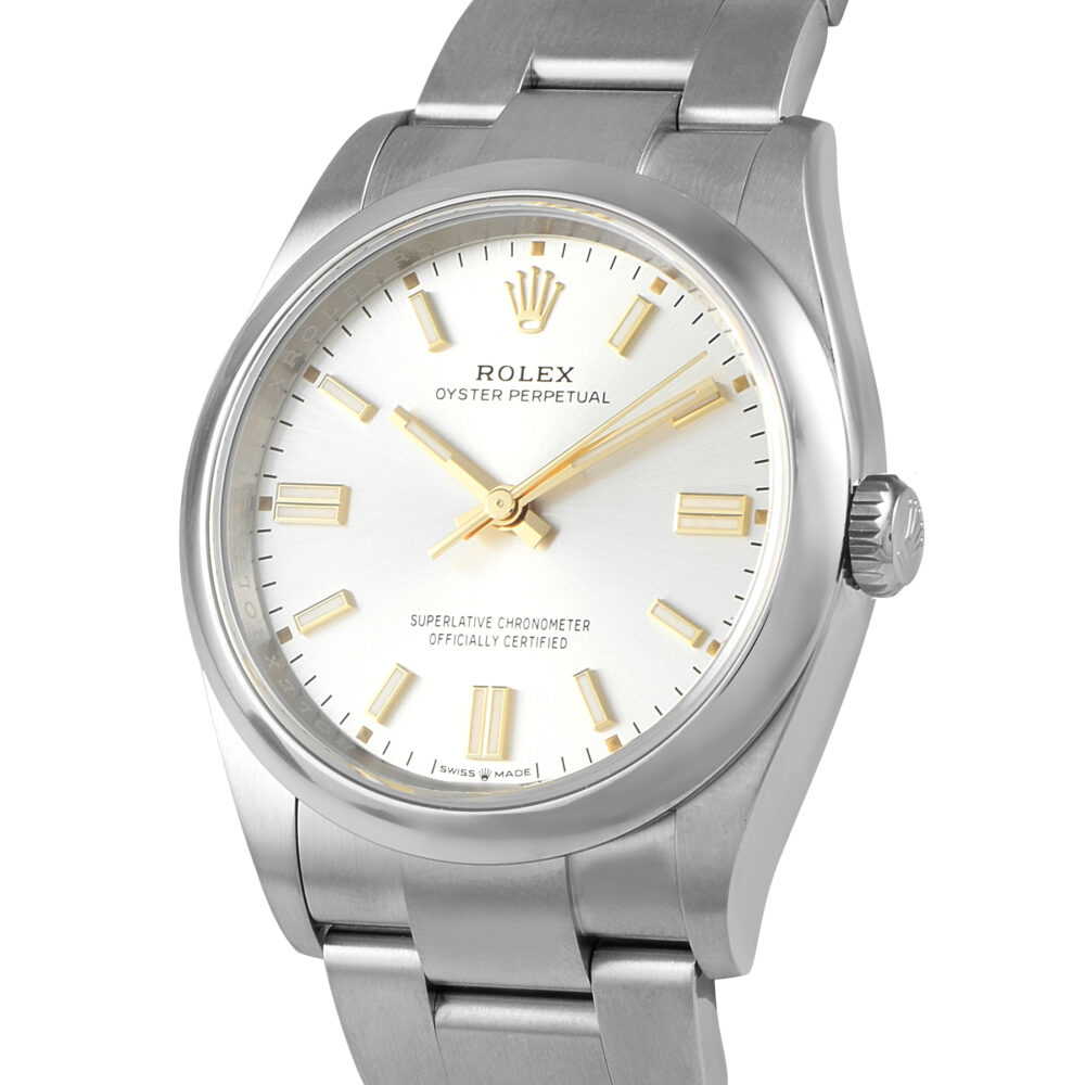 Rolex Oyster Perpetual 36 Silver Dial Watch 126000 - 36 mm - Silver