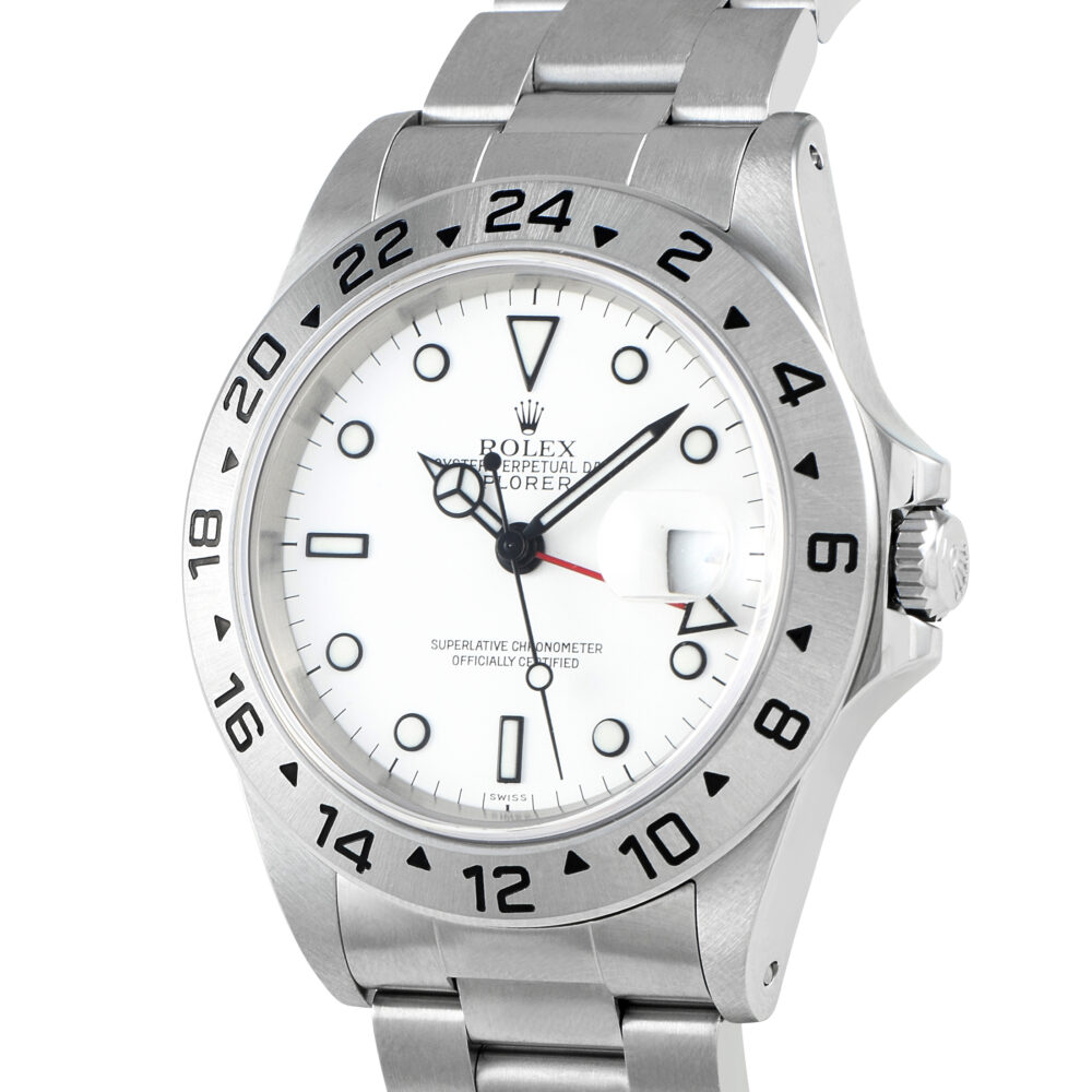 Rolex Explorer II White Dial Watch 16570 - 40 mm - White