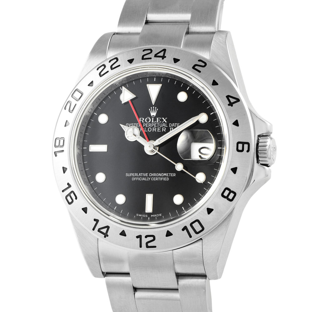 Rolex Explorer II Black Dial Steel Oyster Watch 16570 3186 Movement ...