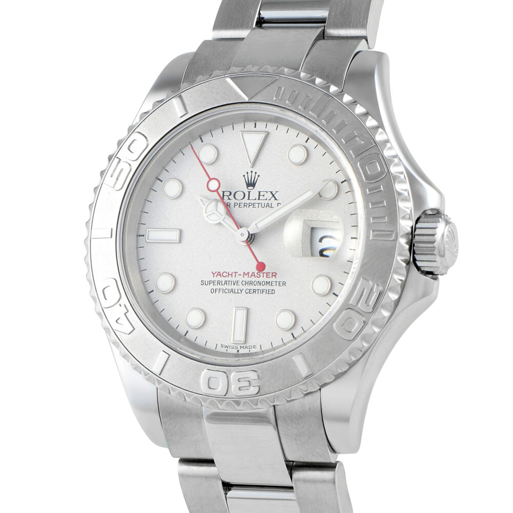 Rolex Yacht-Master Platinum Dial Oyster Watch 16622 - 40mm - Silver