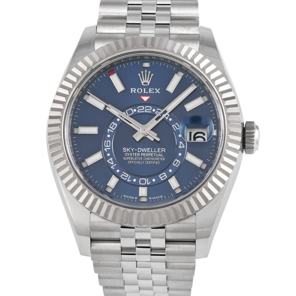Rolex Sky-Dweller Blue Dial Steel and White Gold Jubilee Watch 336934 ...