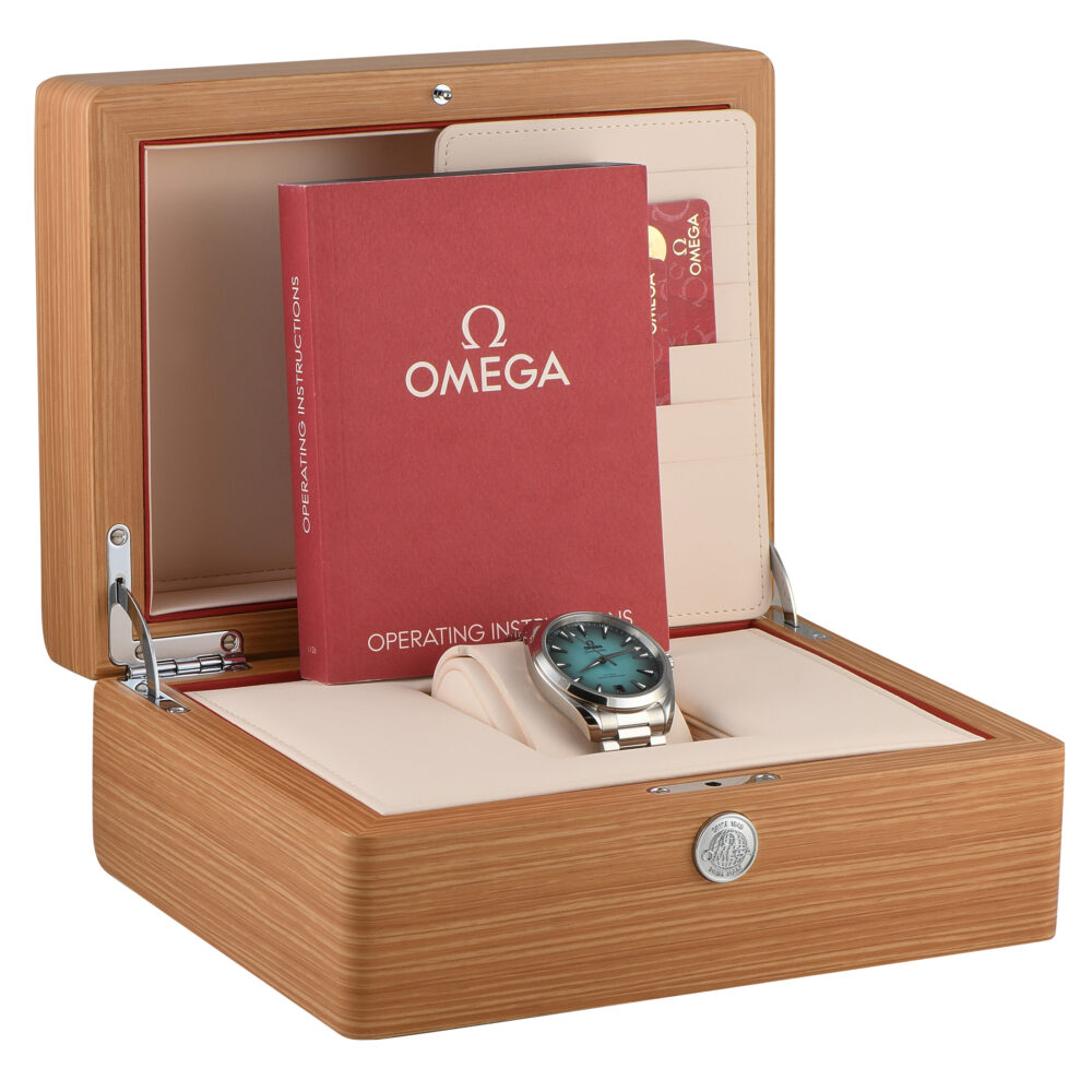 Omega Seamaster Aqua Terra Gradient Turquoise Dial Steel Watch 220.10 ...