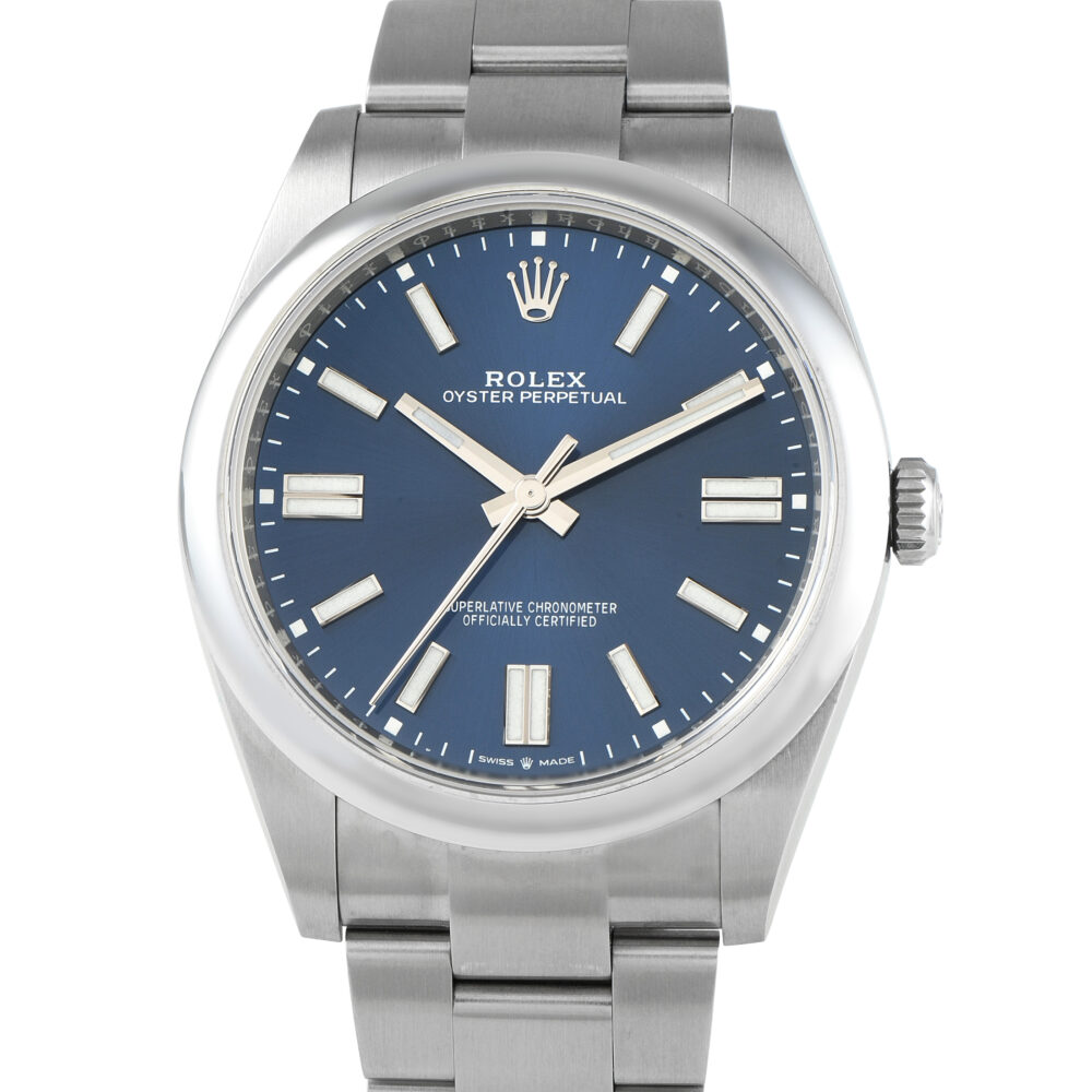 Rolex Oyster Perpetual 41 Blue Dial Steel Watch 124300 - 41mm - Blue ...