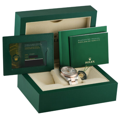 Rolex Datejust 41 Fluted Silver Dial Steel and Everose Gold Oyster ...