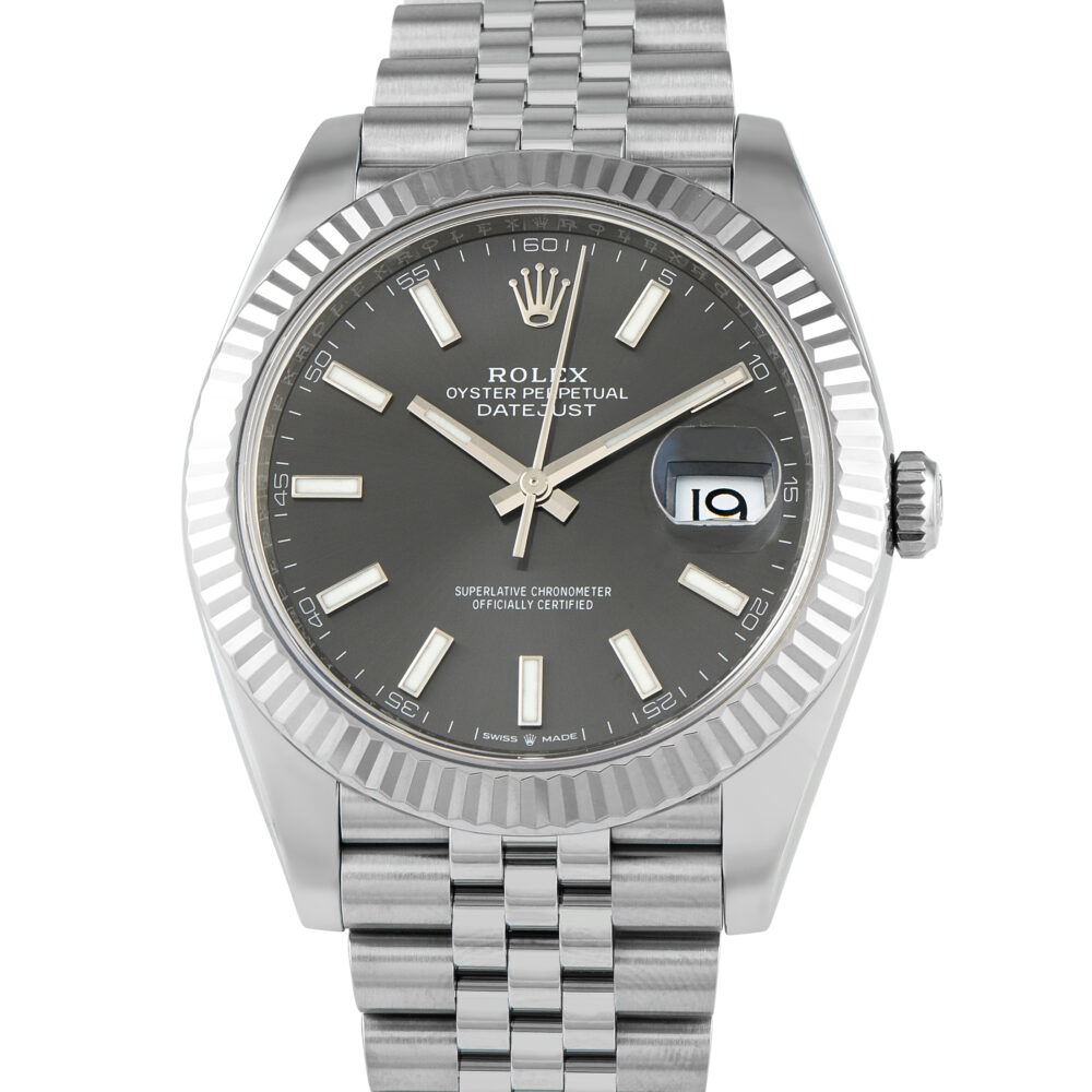 Rolex Datejust 41 Slate Dial Steel Jubilee Watch 126334 - 41 mm - Slate ...
