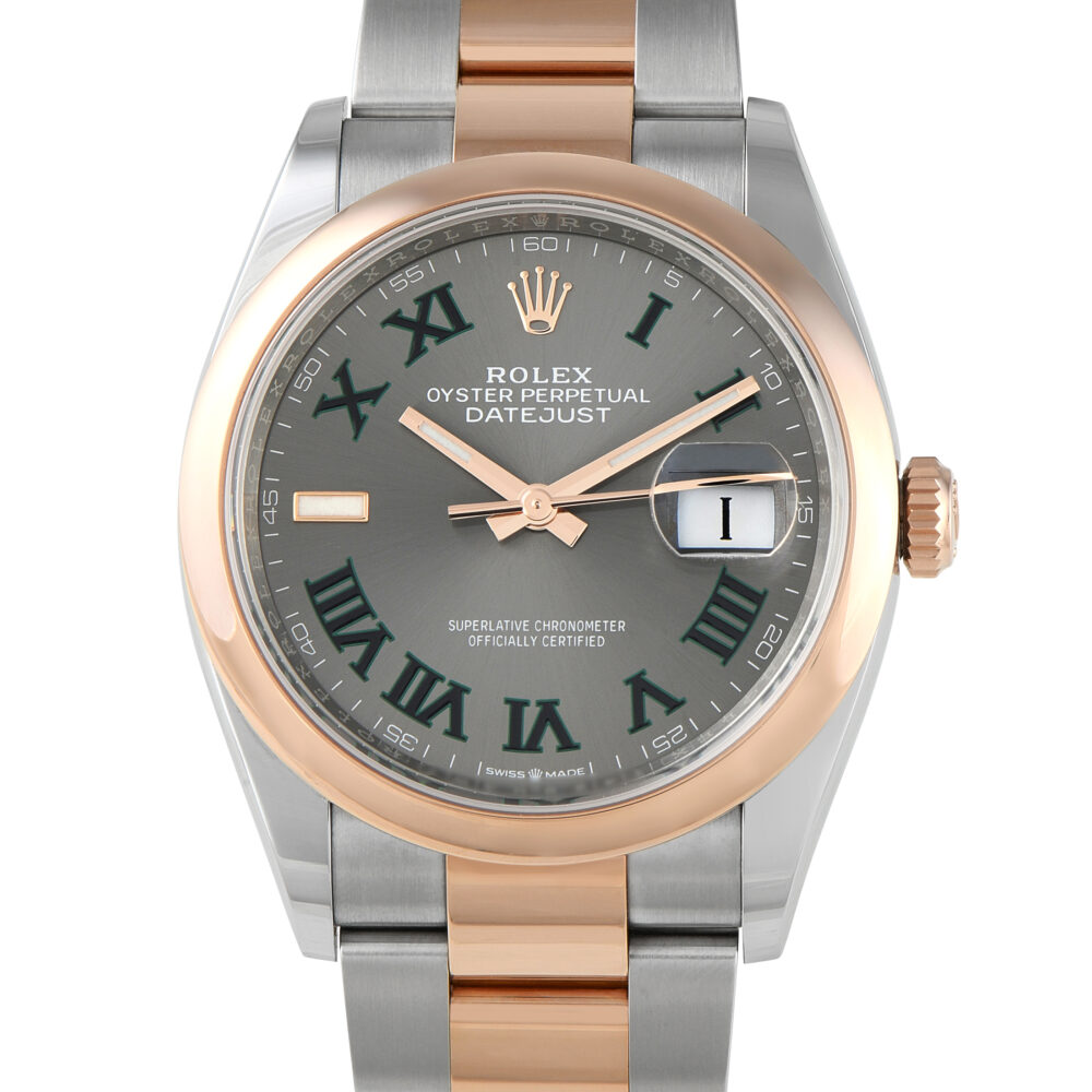 Rolex Datejust 36 Wimbledon Dial Two-Tone Oyster Watch 126201 - 36 mm ...