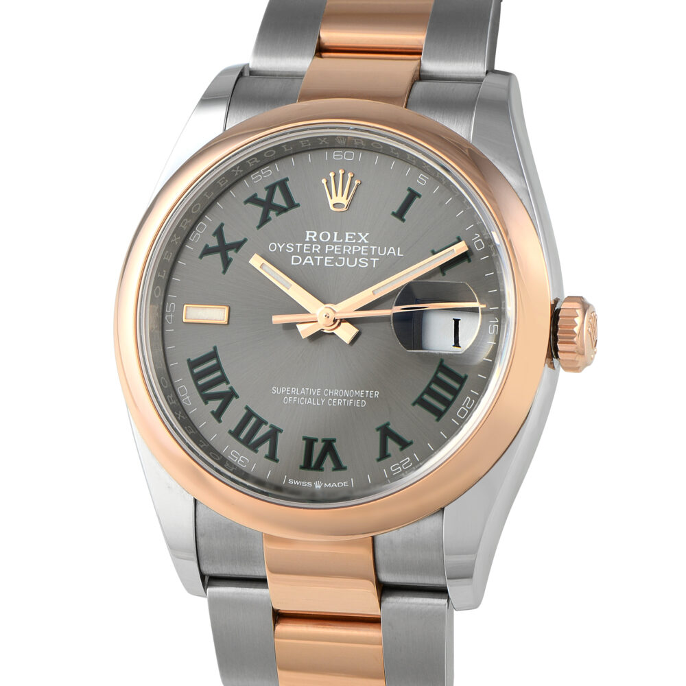 Rolex Datejust 36 Wimbledon Dial Two-Tone Oyster Watch 126201 - 36 mm ...