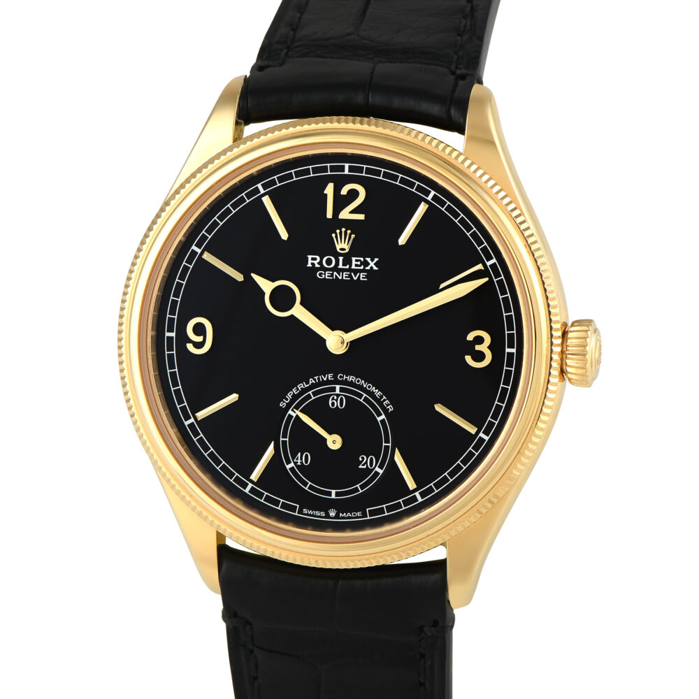 Rolex 1908 Black Dial Yellow Gold Watch 52508 - 39 mm - Black - 2025