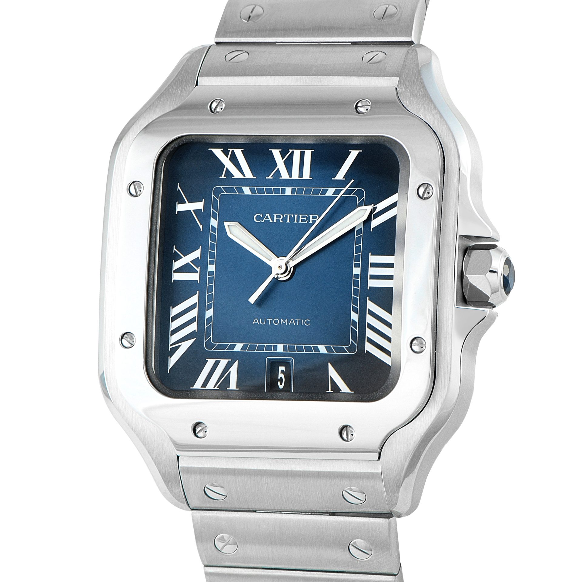 Cartier Santos de Cartier Blue Dial Large Model Watch WSSA0030 - 39.8 ...
