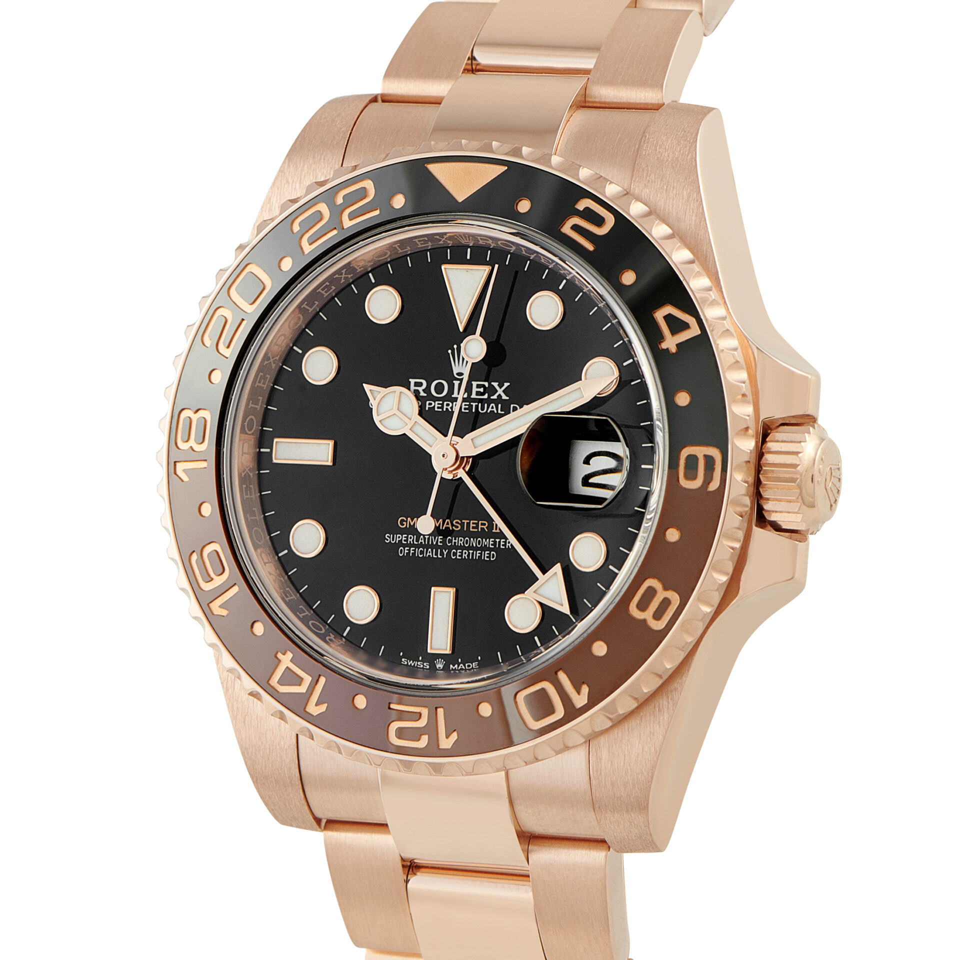 Rolex GMT-Master II Everose Gold Oyster Watch 126715CHNR - 40 mm ...