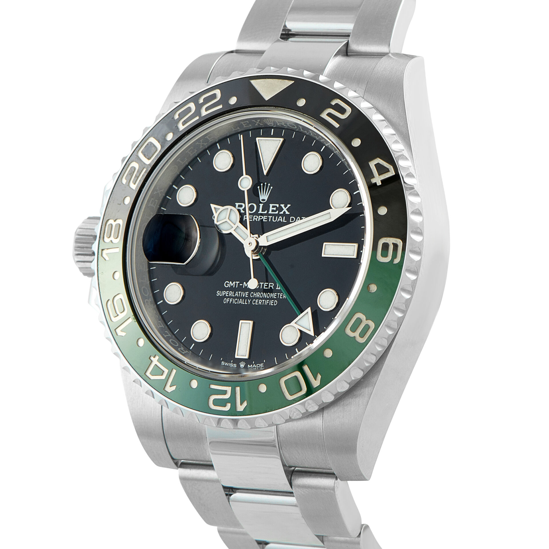 Rolex GMT-Master II Left-Hand Sprite Oystersteel Watch 126720VTNR - 40 ...