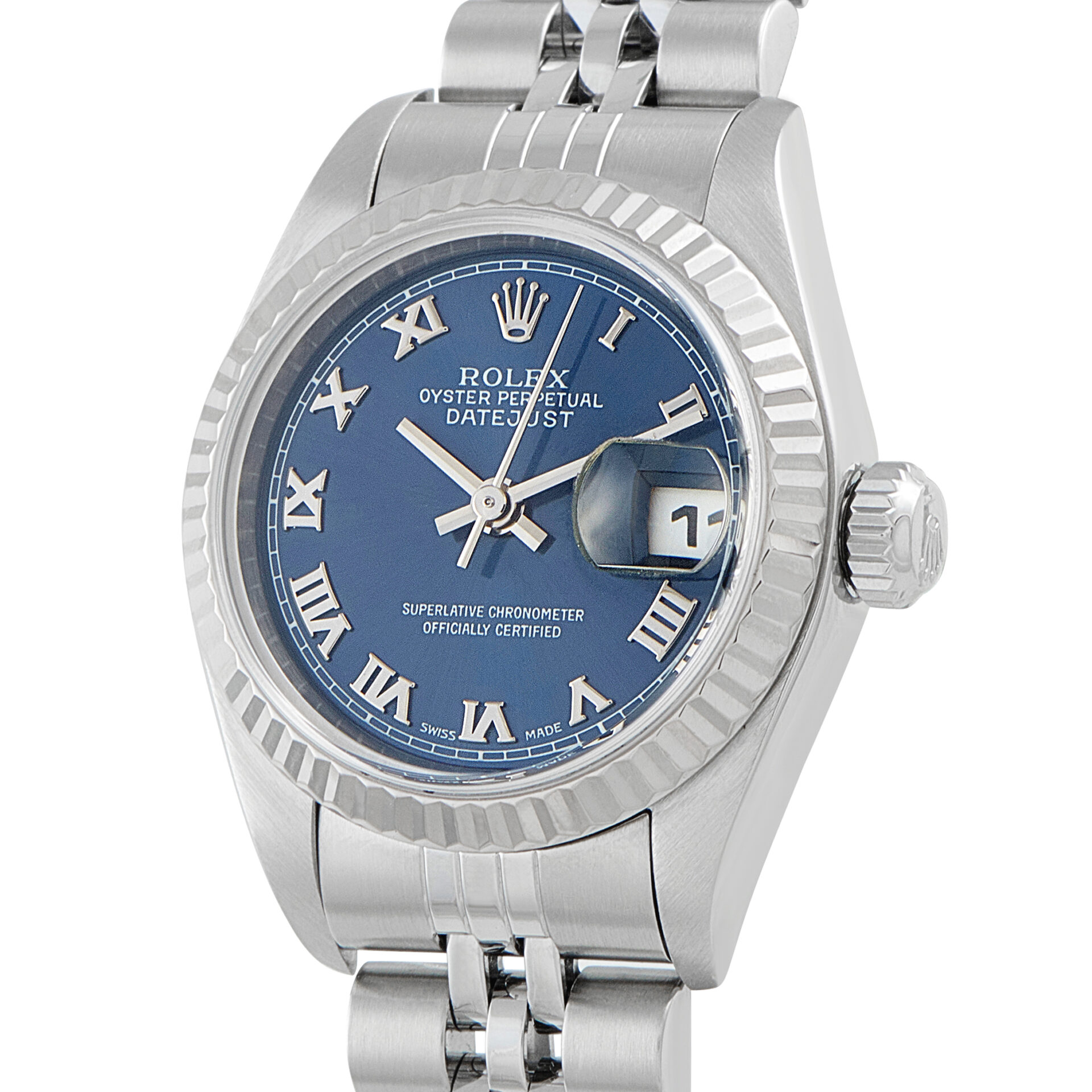 Rolex Datejust 26 Roman Blue Dial Steel Jubilee Watch 79174 - 26 mm ...
