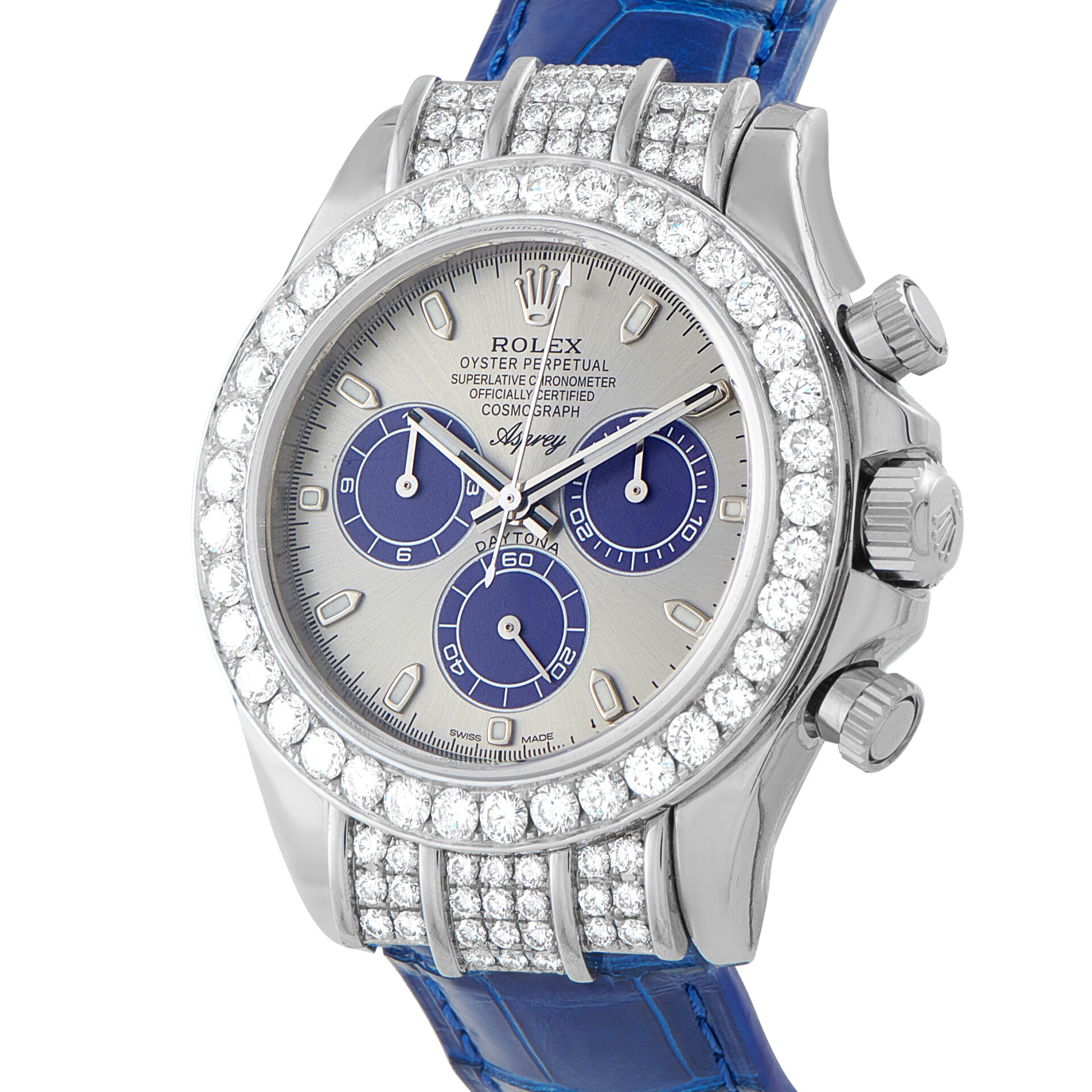 Rolex x Asprey Daytona Diamond and White Gold Watch 116599 - 40 mm ...