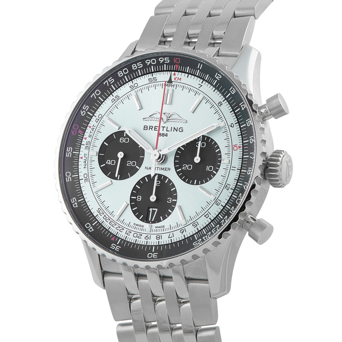Breitling Navitimer B01 Chronograph 43 Ice Blue Dial Steel Watch ...