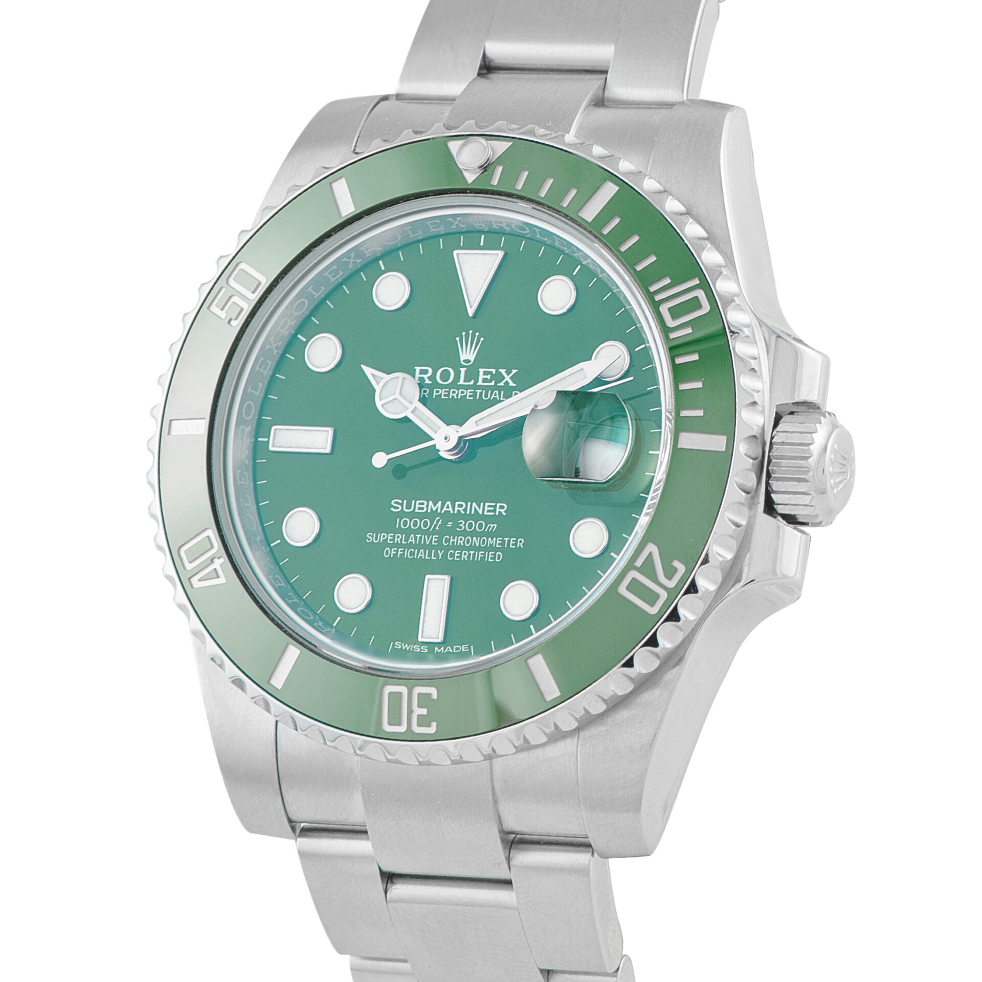 Rolex Submariner Hulk Steel Watch 116610LV - 40 mm - Green - 2017